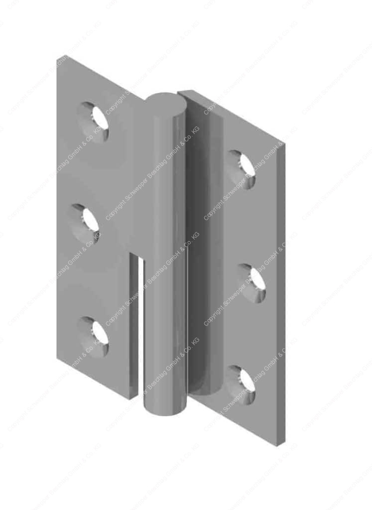 Loose joint hinge 50mm for back laying door Brass | GSV-No. 4146