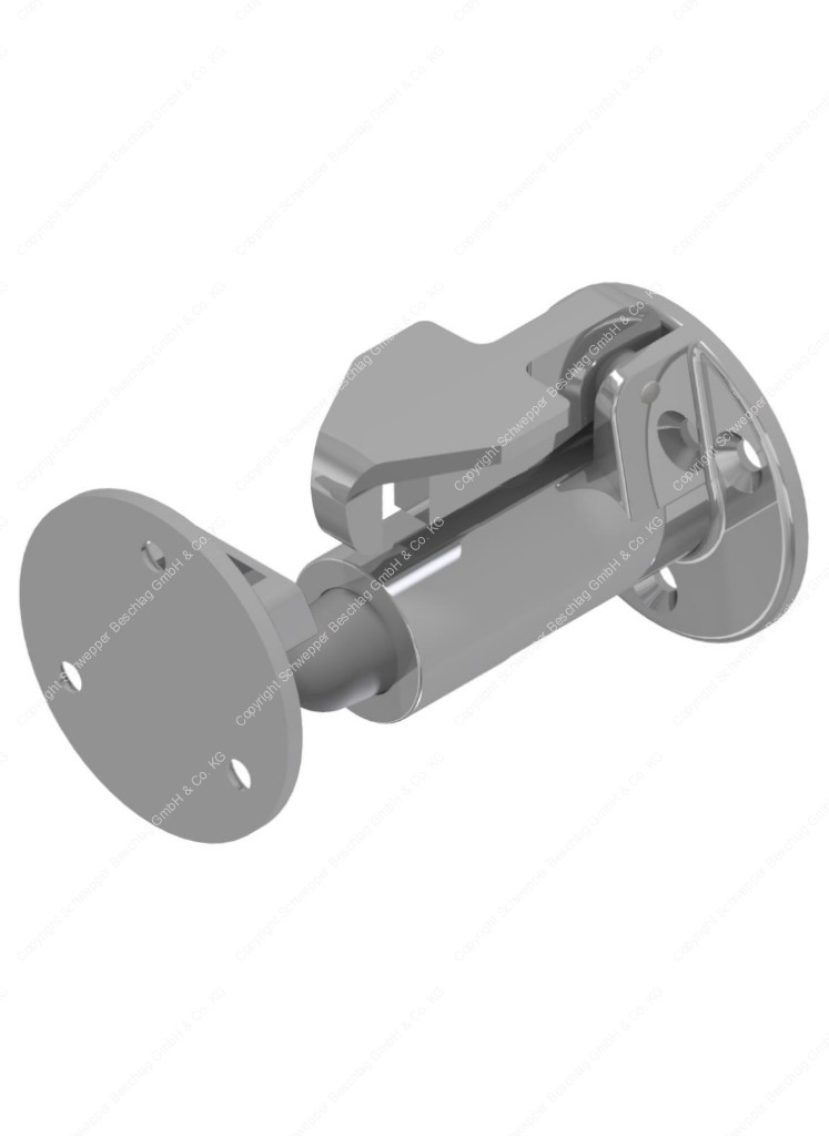 Door stop with downwards spring loaded catch 90 mm Stainless steel ...