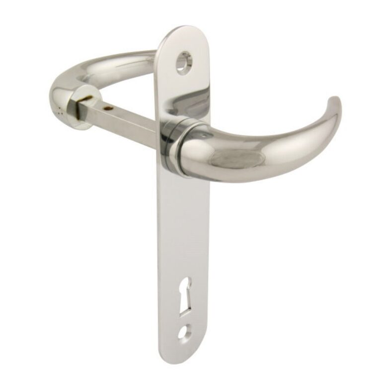 Möbelkastenschloss mit vorstehendem Riegel und Dreholive Messing | GSV ...